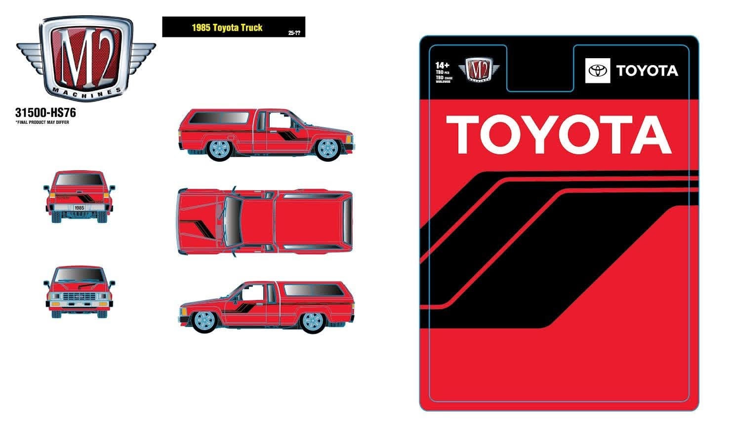 (Pre Order) M2 Machines 1:64 1985 Toyota Truck – Pmc Diecast